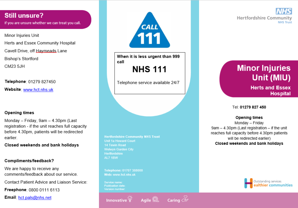 Information about Minor Injuries « South Street Surgery